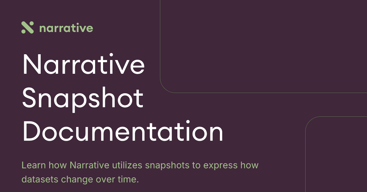 Narrative Snapshot Documentation