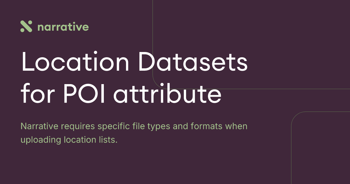 Location Datasets for POI attribute